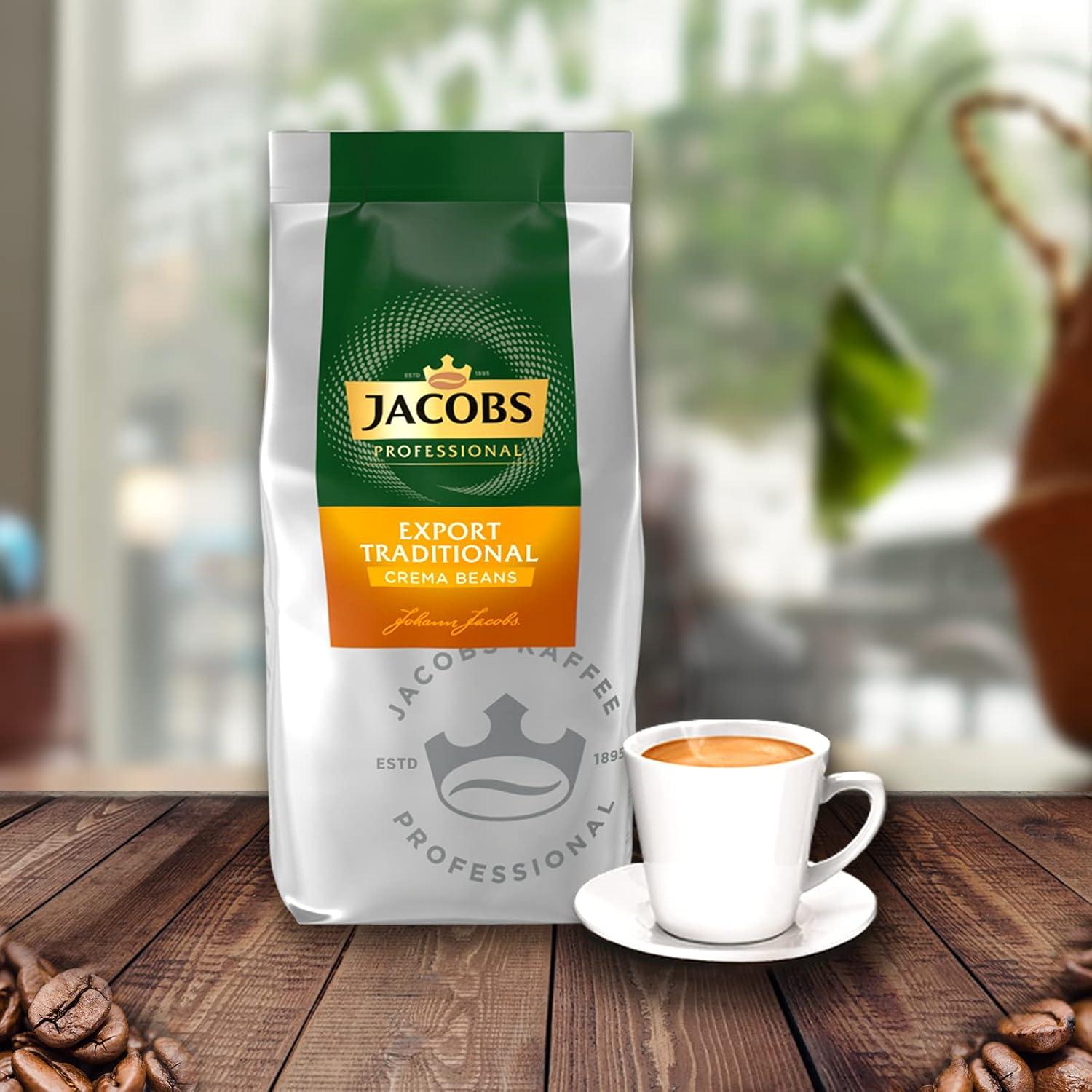 Jacobs Professional Export Traditional Crema Beans - 1kg Arabica ...