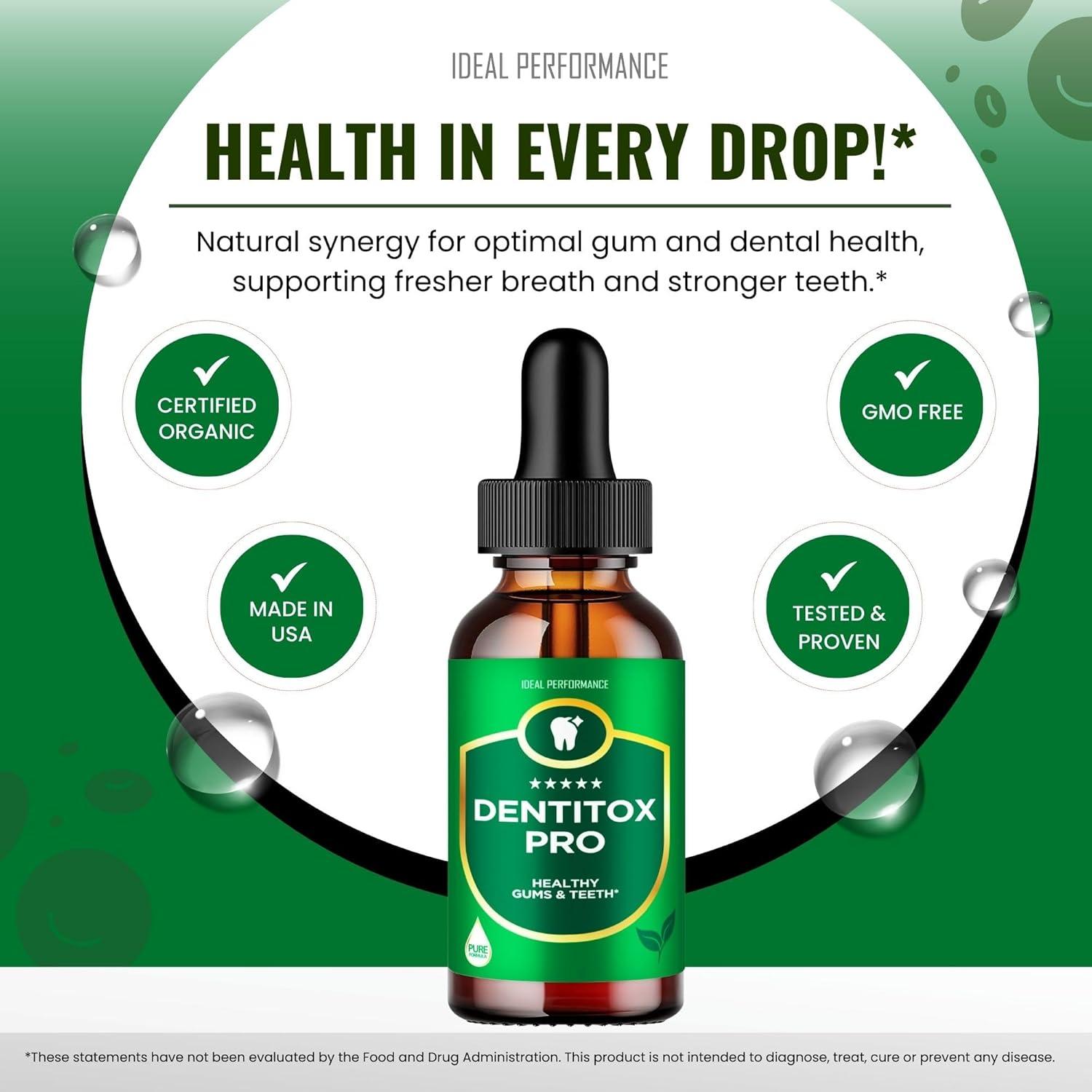 Ideal Performance Dentitox Pro Drops for Healthy Teeth and Gums - 3 ...