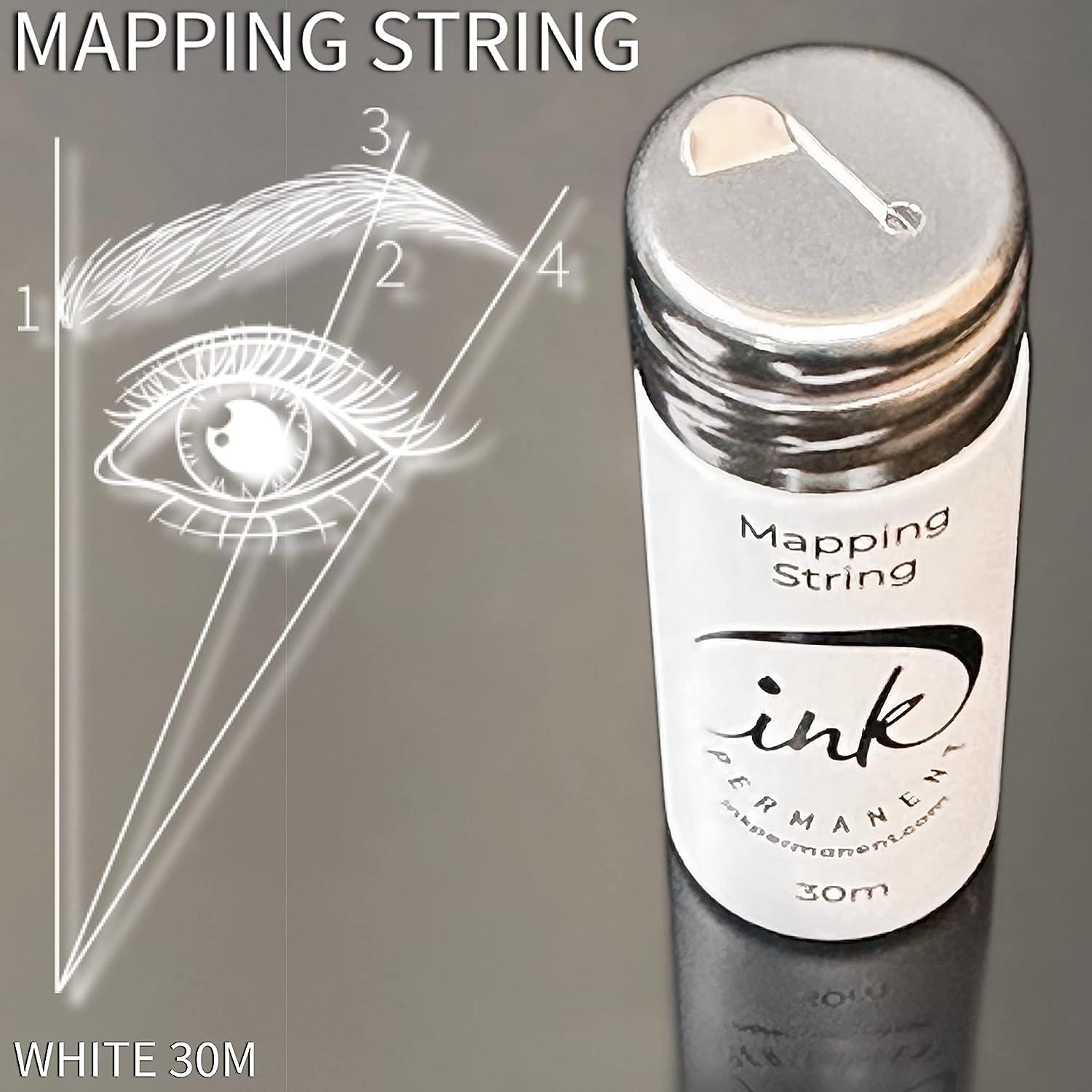 Ink Permanent White Brow Mapping String 100 Ft - Pre-Inked for ...