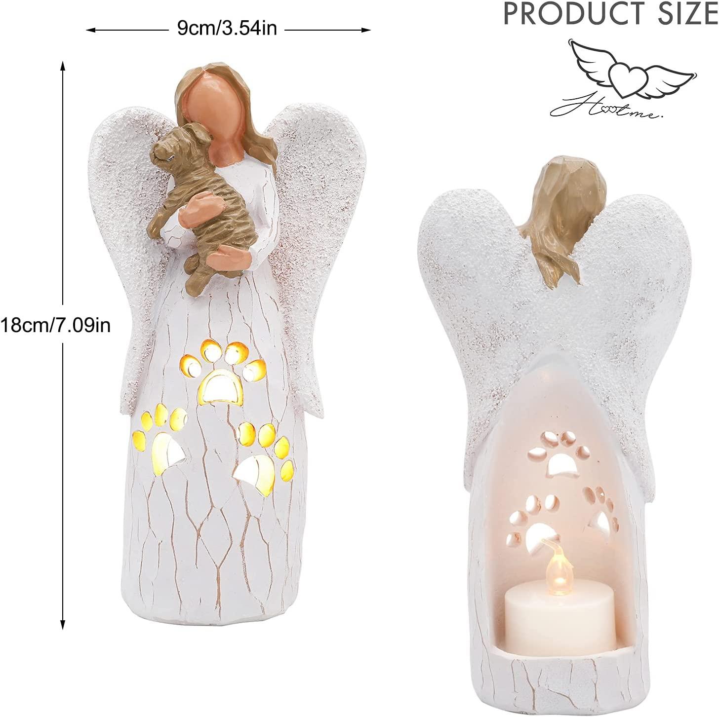 PET MEMORIAL: BEARAE Dog Candle Holder Statue - Bereavement & Sympathy Gifts for Loss of Dogs ...