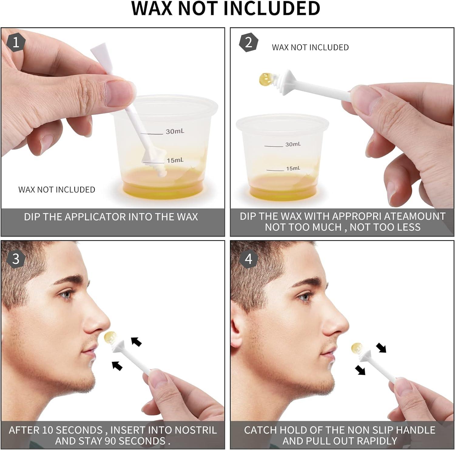 Prasacco 30-Piece Plastic Nose Wax Sticks for Nose & Facial Hair ...