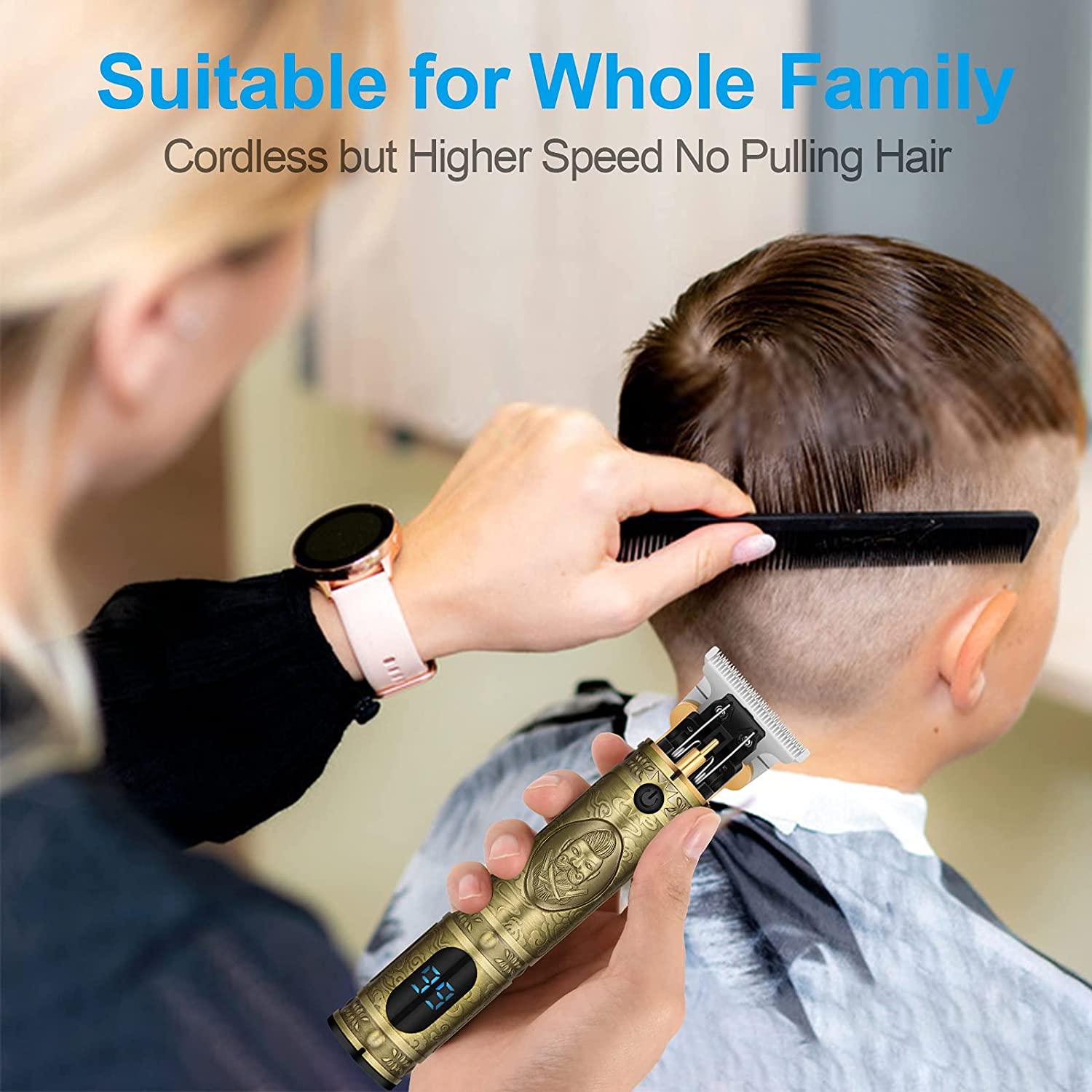 Professional Zero Gapped T-Blade Hair Clippers for Men - Cordless ...