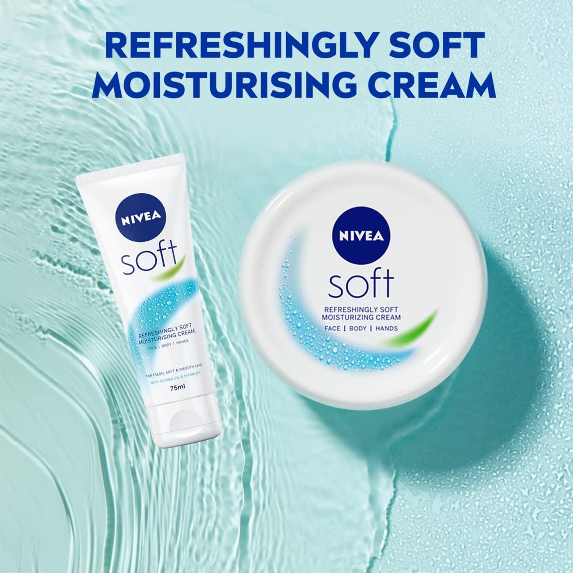 Nivea Soft Tube Moisturising Body Cream 75ml - Hydrating Formula for Soft Skin | Buy Now with ...