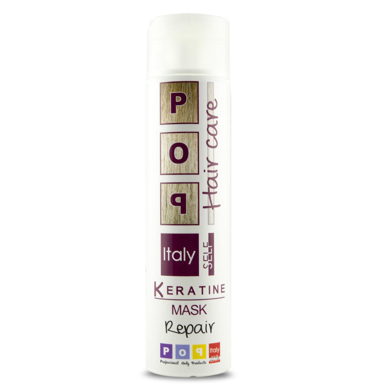 Pop Italy Keratin Mask - 250 ml Restructuring Treatment with Pure ...