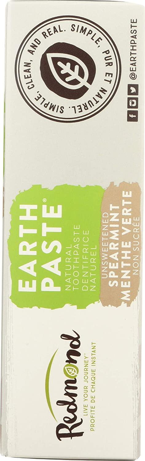 Redmond Earthpaste Spearmint Toothpaste - Natural Non-Fluoride, 4 oz ...