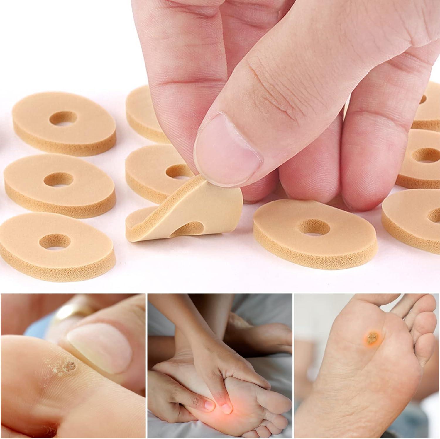 30pcs Soft Latex Foam Corn Pads for Feet - Self Adhesive Callus ...