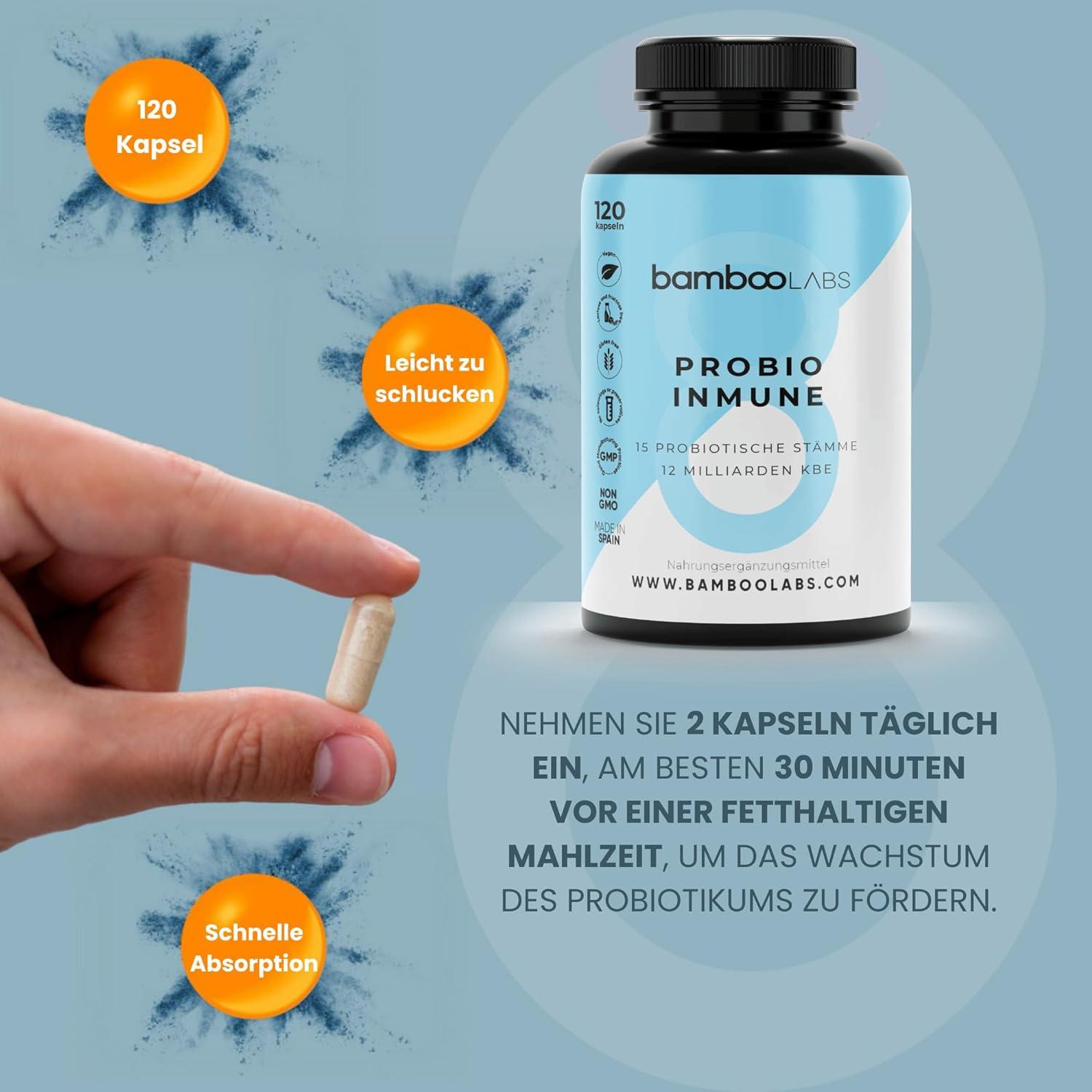 BAMBOO Labs Darmprobiotics + Complete Vitamin Complex | Vegan Probiotic ...