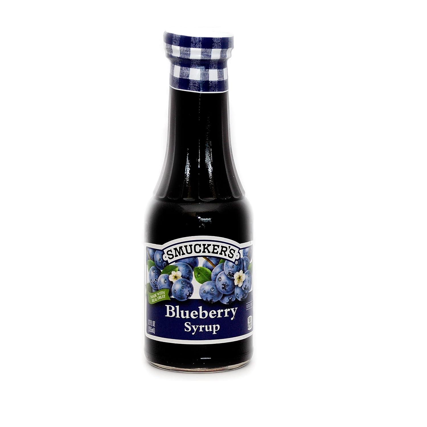 Smucker's Blueberry Syrup 12 OZ - Pack of 2 Bottles + Bonus Recipe Card ...