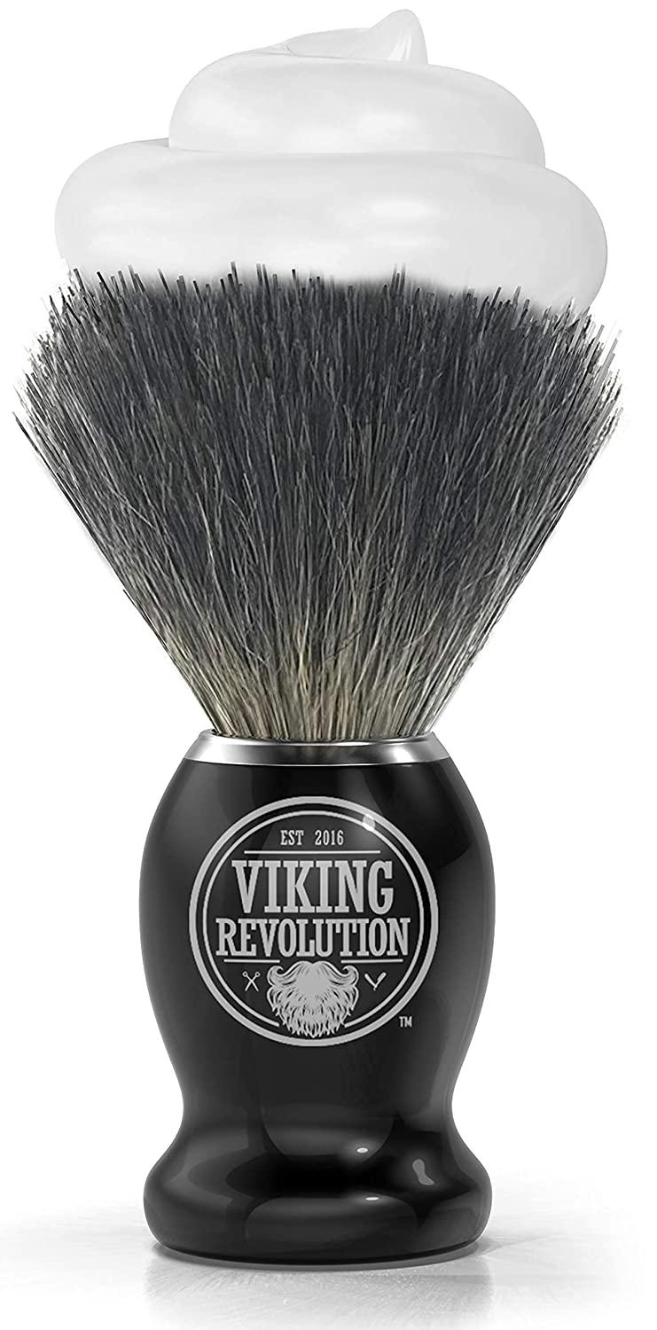 Viking Revolution Badger Hair Shaving Brush for Wet Shave - Ideal for ...
