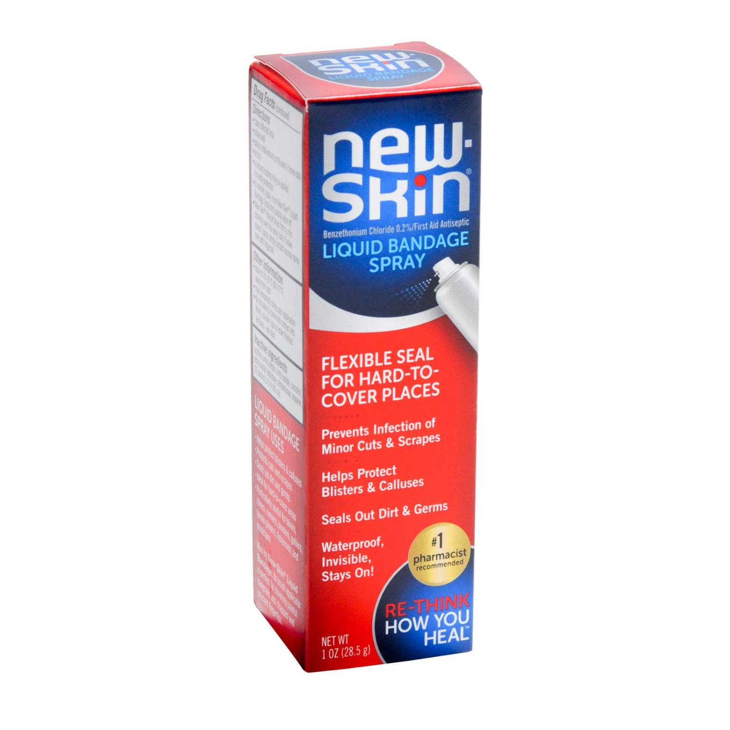 New-Skin Liquid Bandage 1 oz Spray - Fast-Drying Skin Protection | Buy ...