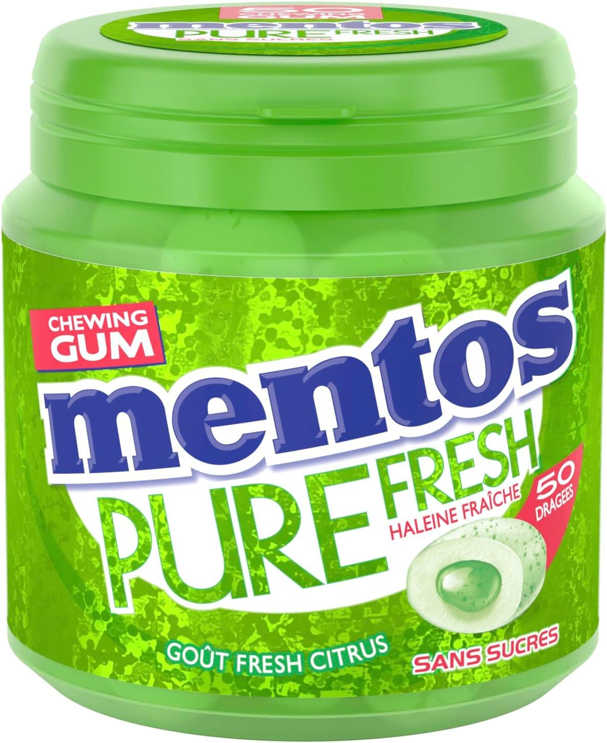 MENTOS GUM Chewing Gum Mentos Pure Fresh Citrus Sugar Free Lemon ...