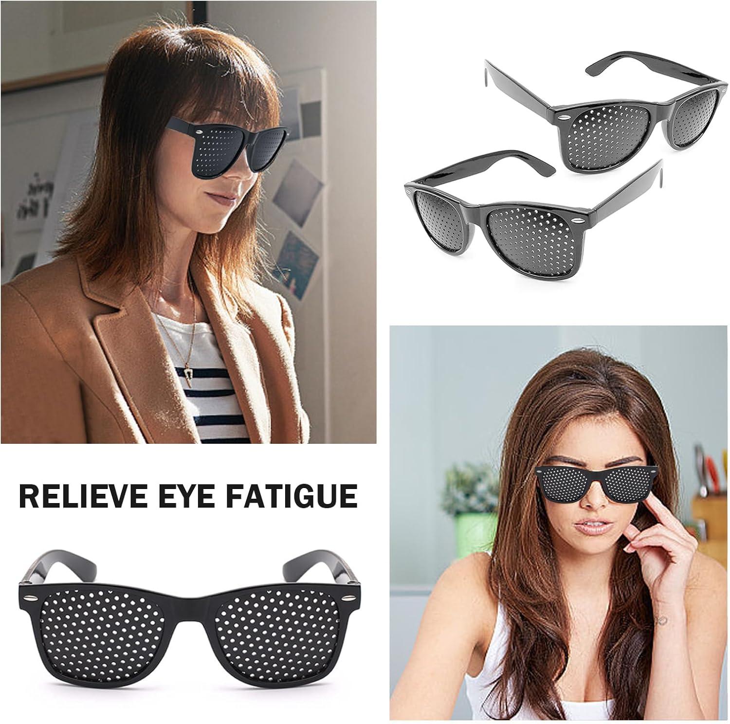 Hengrongshen Pinhole Glasses - 3 Pack Foldable Eye Relaxation Training ...