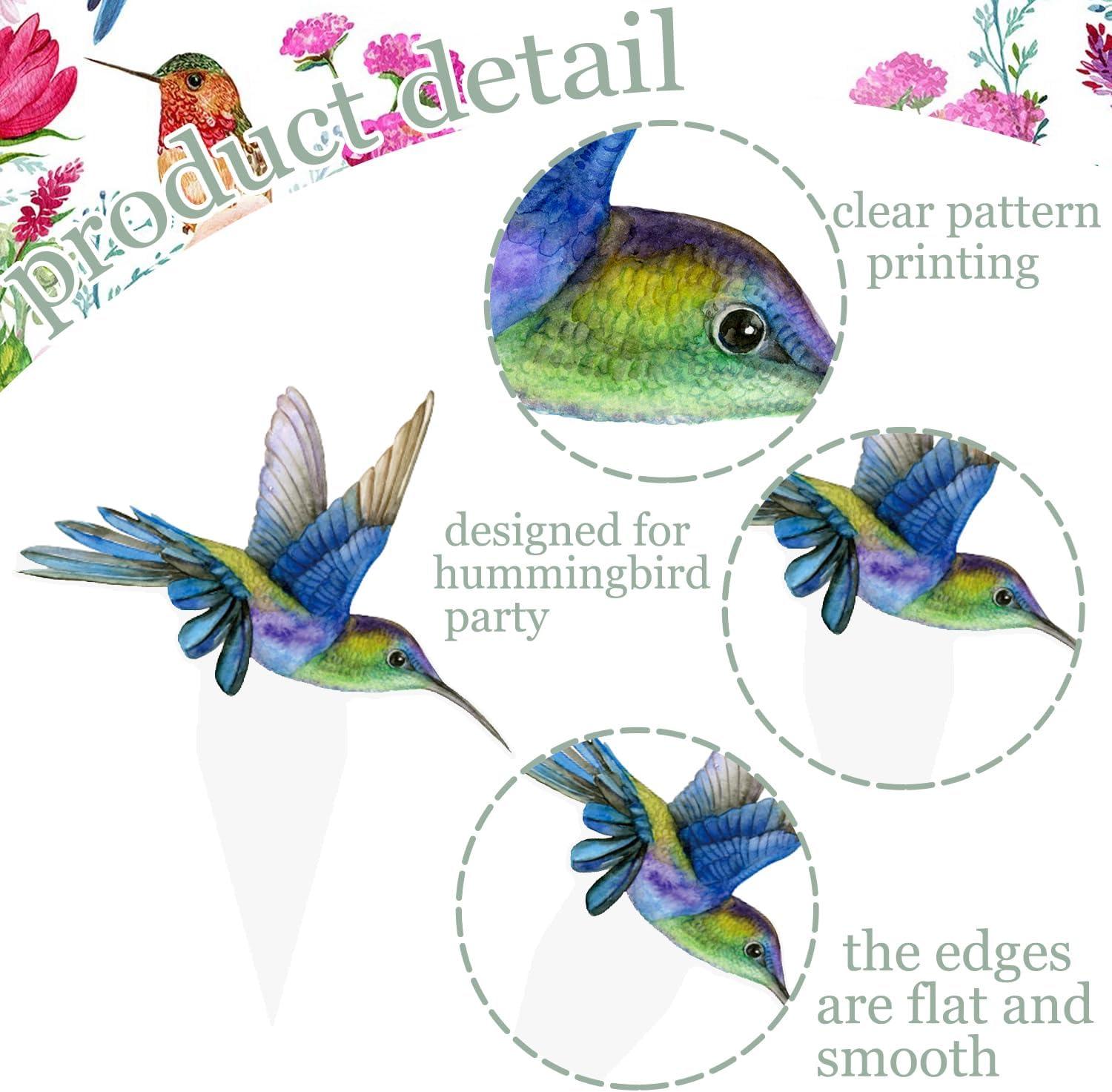 48Pcs Hummingbird Cupcake Toppers Hummingbird Birthday Decorations ...