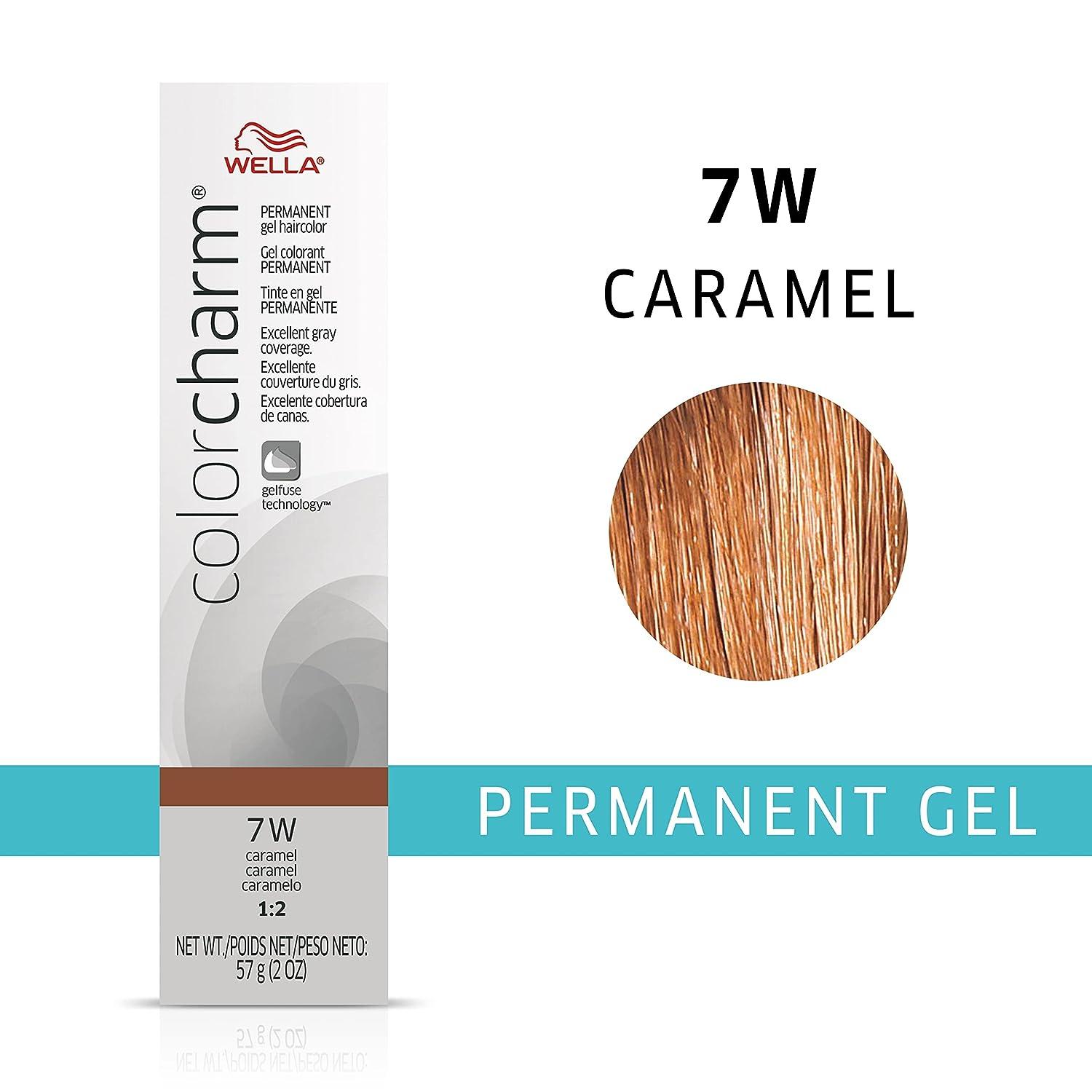 Wella ColorCharm 7W Caramel Gel Haircolor for Gray Coverage with ...