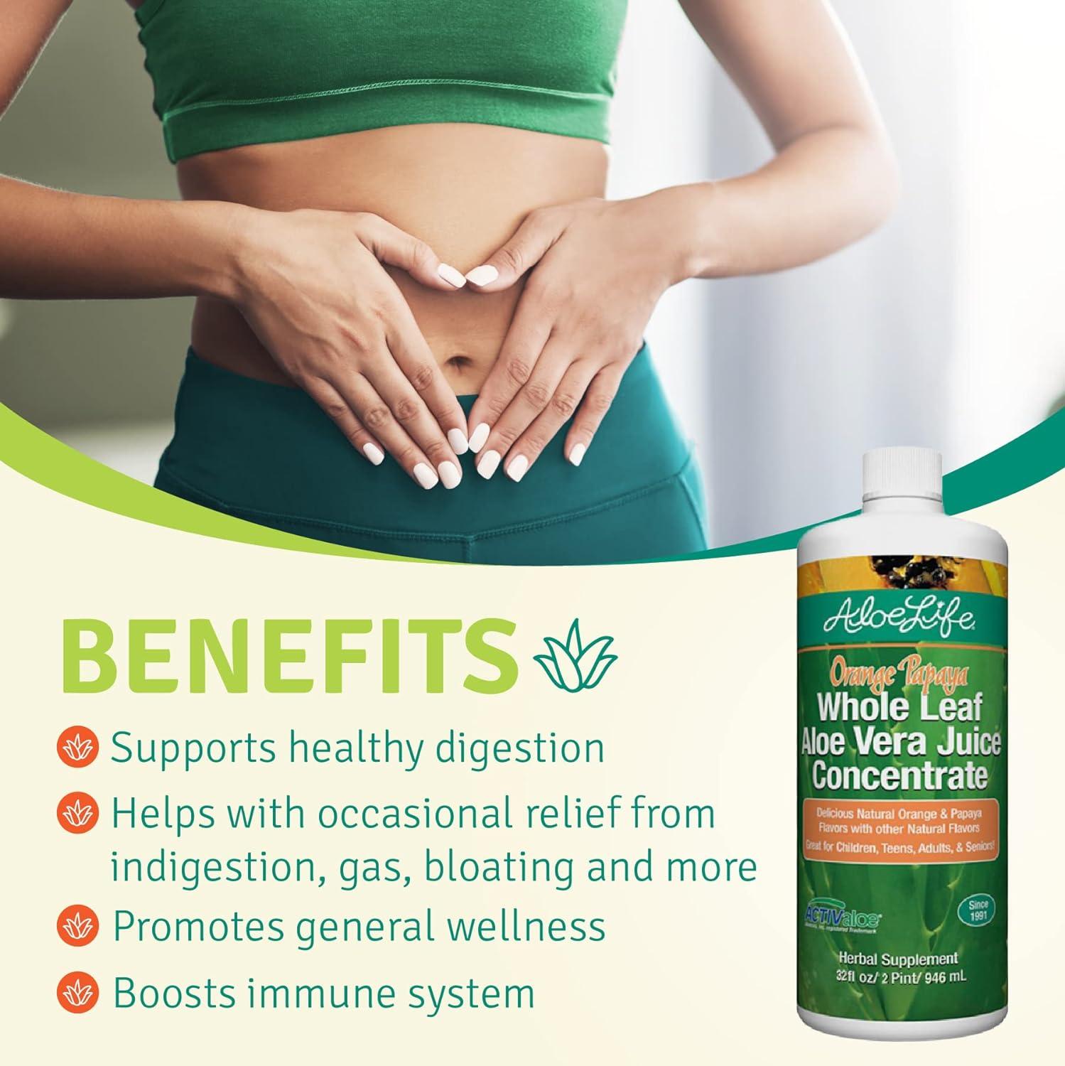 Certified Organic Aloe Life Whole Leaf Aloe Vera Juice Concentrate