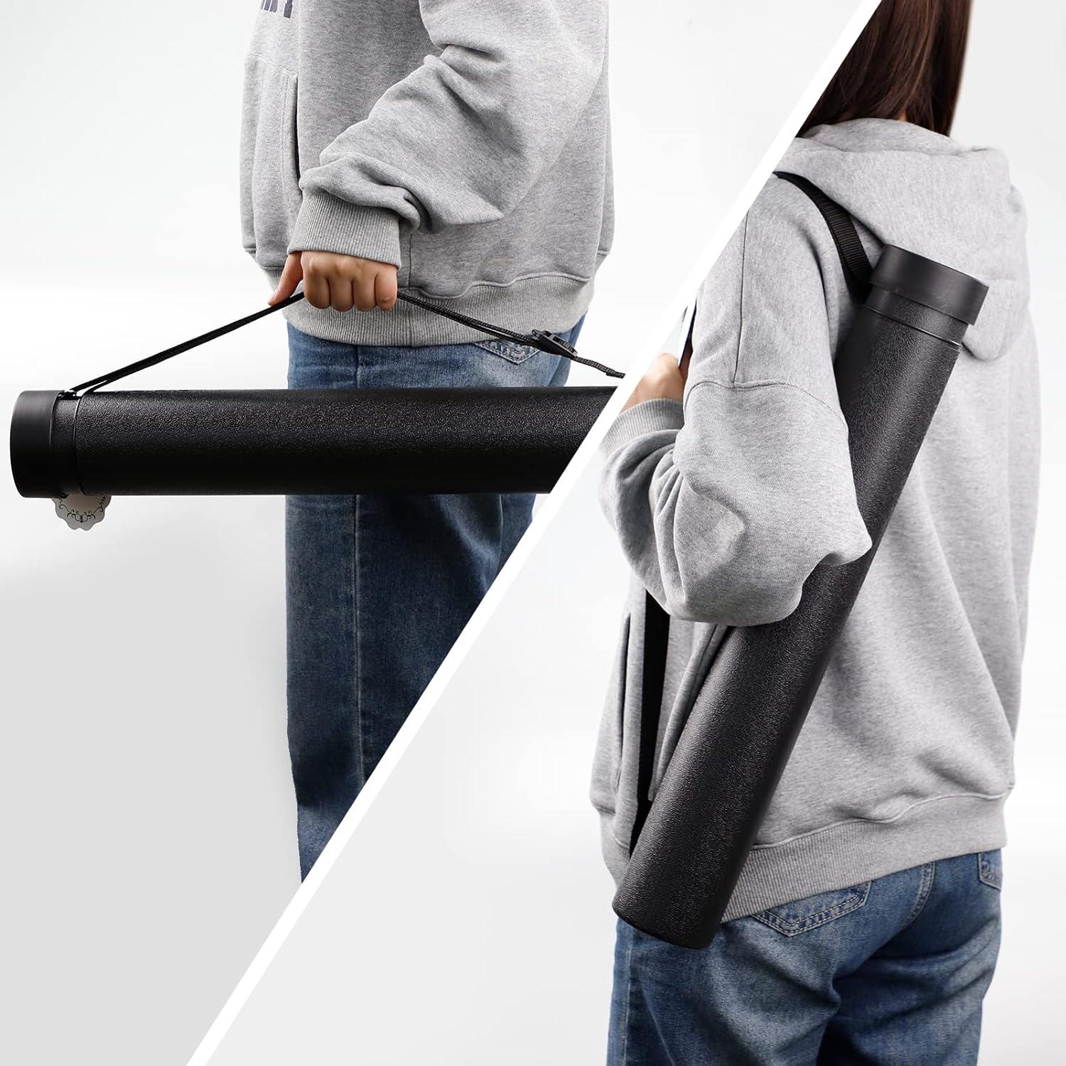 DEWEL Poster Tubes with Strap Extendable Tube for Blueprint Holder ...