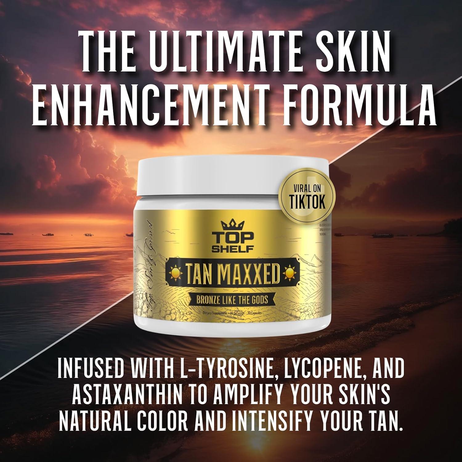 Tan Maxxed 3-in-1 Tanning Supplement | Astaxanthin & Lycopene for ...