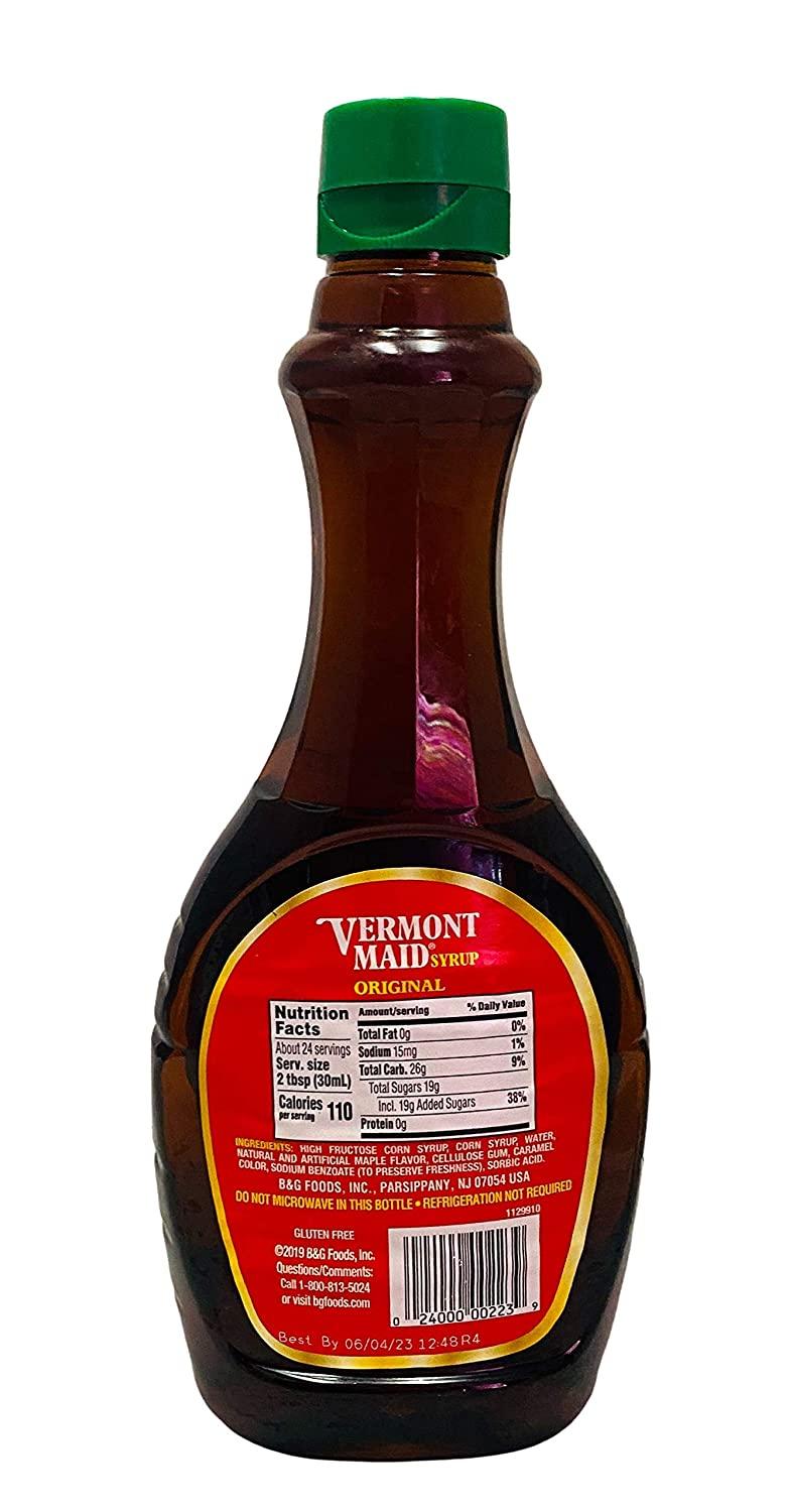 Vermont Maid Original Syrup 24 Fl. Ounce Pack of 3 - Authentic Maple ...