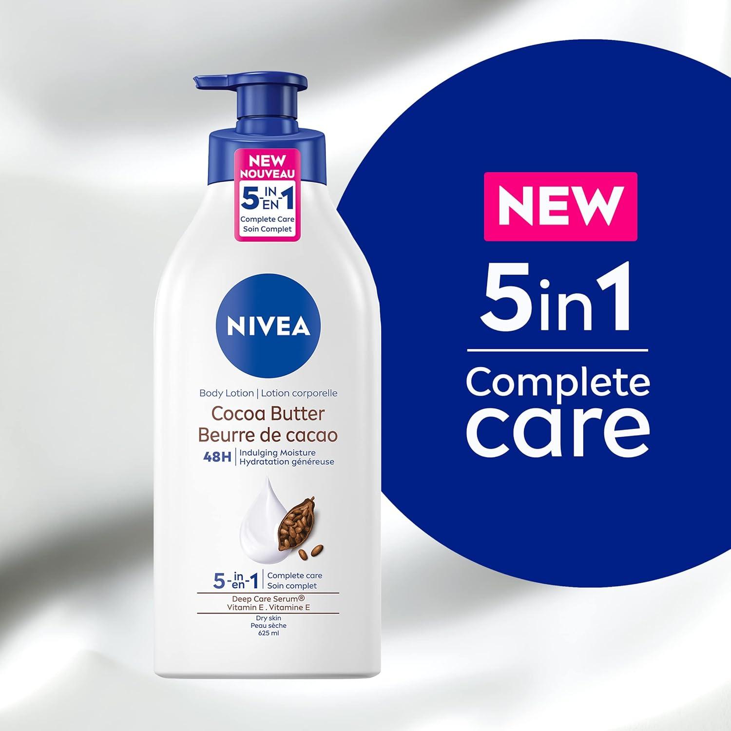 NIVEA Cocoa Butter Body Lotion | 48H Deep Moisturie |Daily Moisturizer | Light Non-greasy | with ...