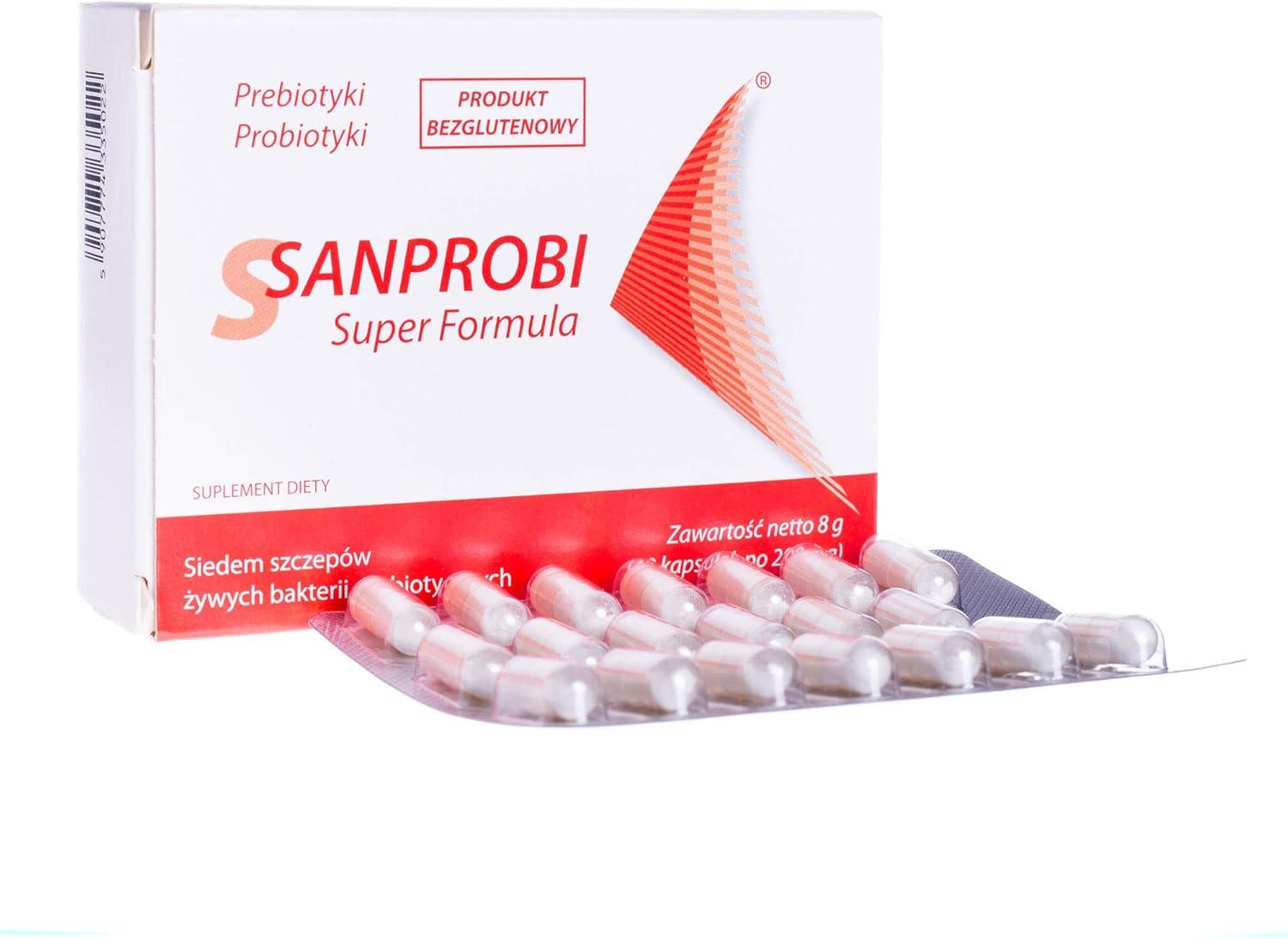 SANPROBI SUPER FORMULA - 40 Capsules | 7 Probiotics & Prebiotics for ...