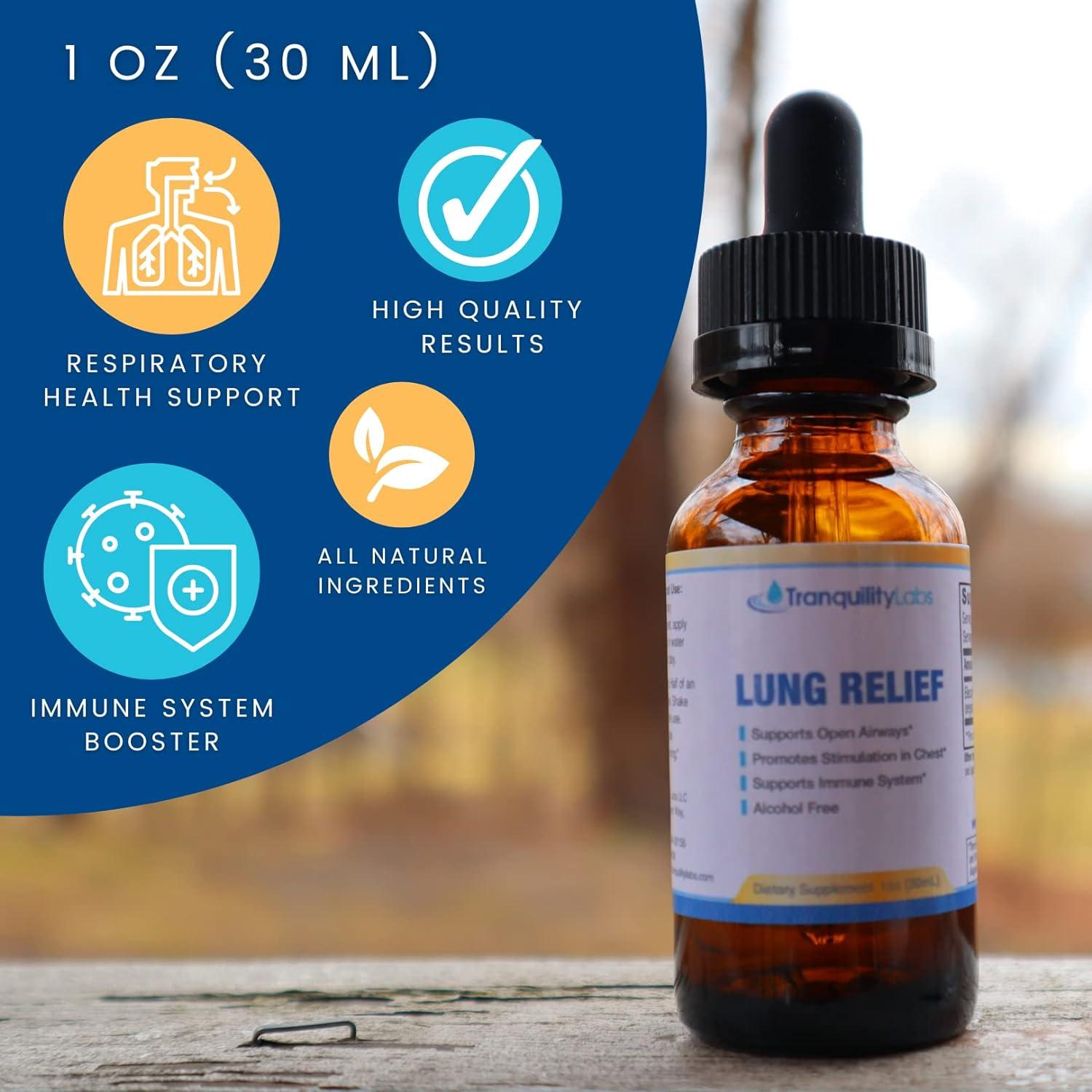 Tranquility Labs Lung Relief Supplement for Lung Support - Cleanse Formula for Better Breathing ...