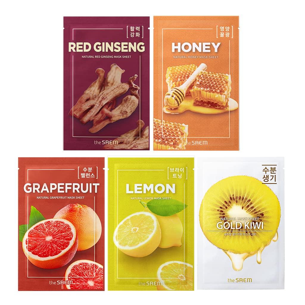 [the SAEM] Natural Facial Mask Sheet 21ml 20 Pack - Korean Skincare ...