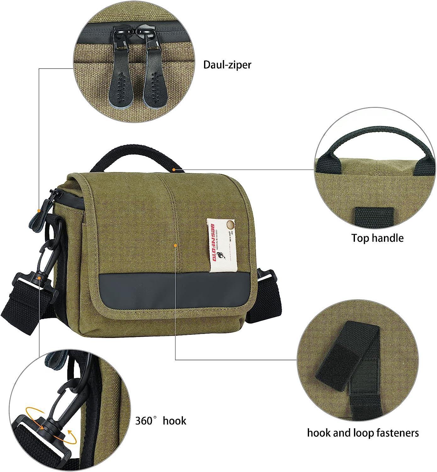 Besnfoto Small Mirrorless Camera Shoulder Bag - Waterproof Canvas ...