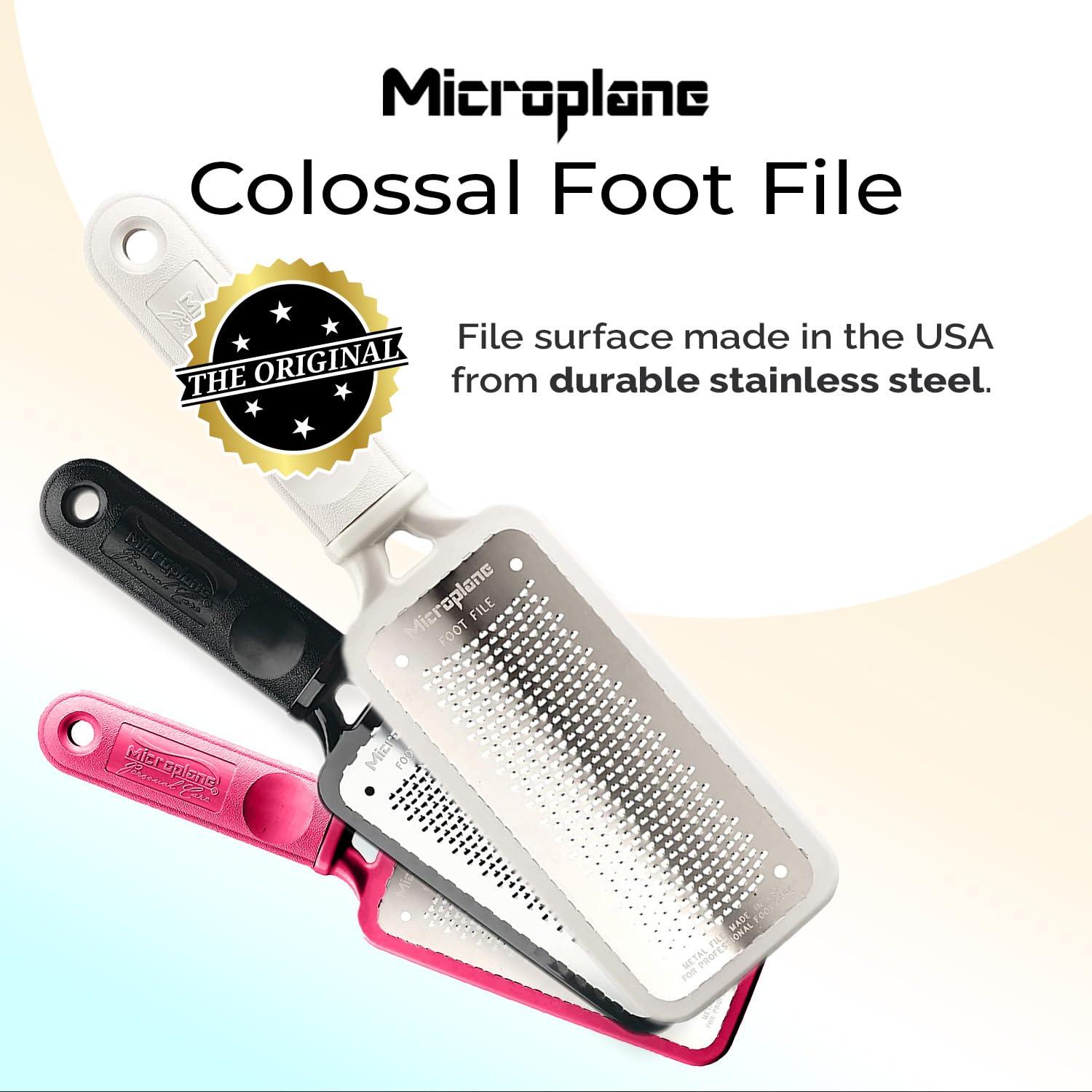Microplane Colossal Pedicure Rasp Foot File - White | Exfoliating Foot ...