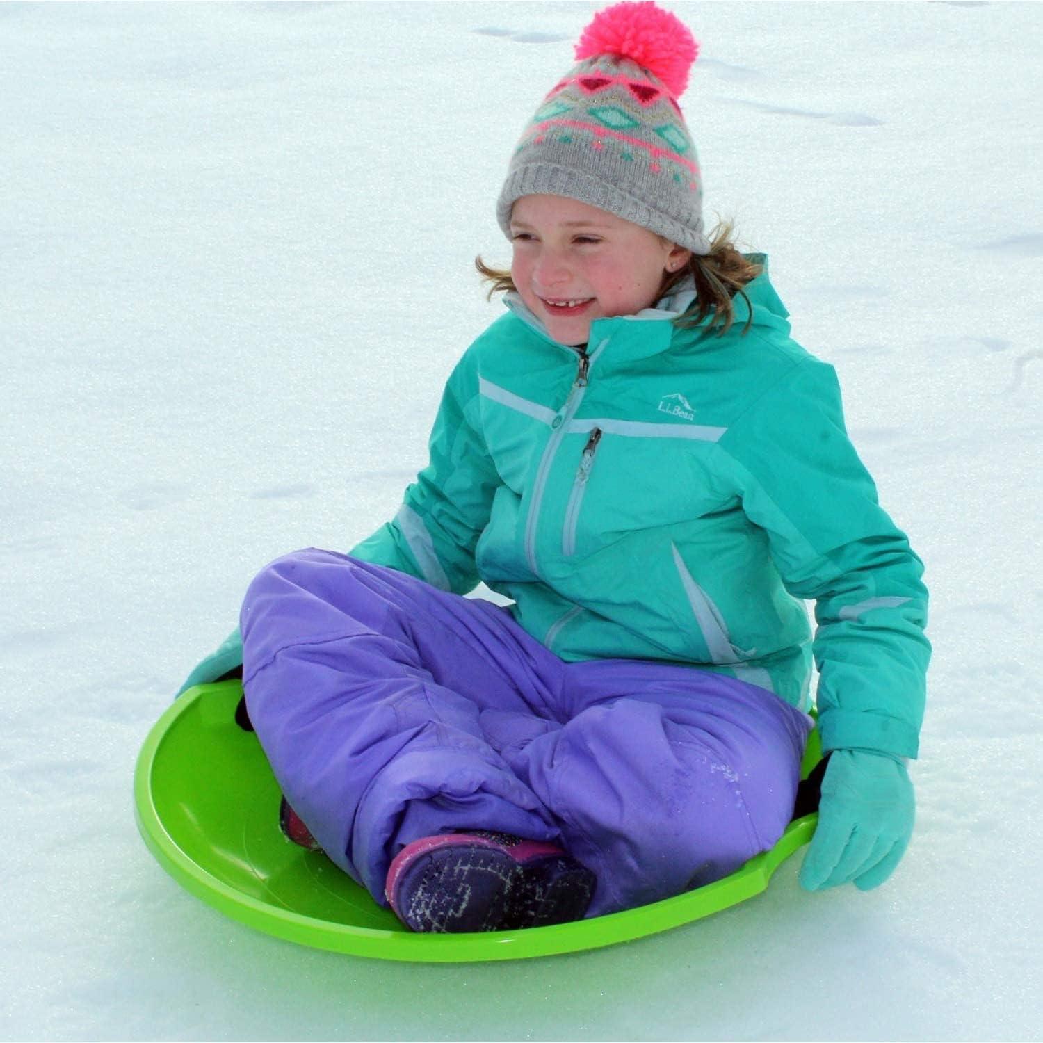 Flexible Flyer Round Flying Saucer Snow Sled - 26 Inch Orange Disc ...