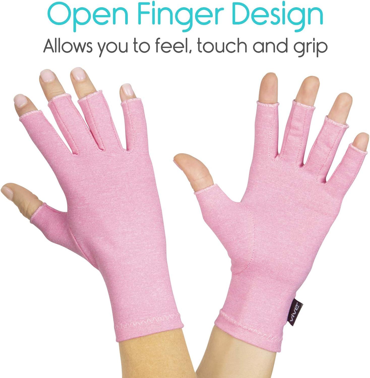 Vive Pink Arthritis Hand Compression Gloves Small - Pack of 2 ...