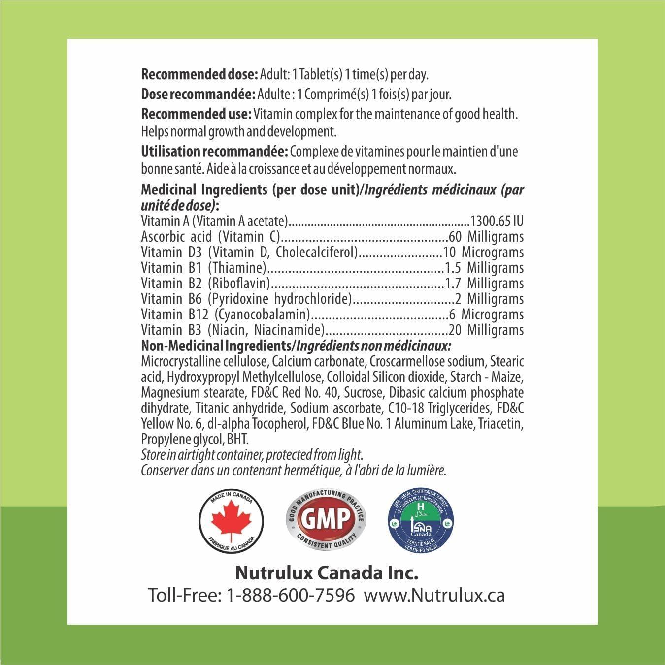 NutruLux Multivitamin For Seniors - Complete Daily Wellness Tablets ...