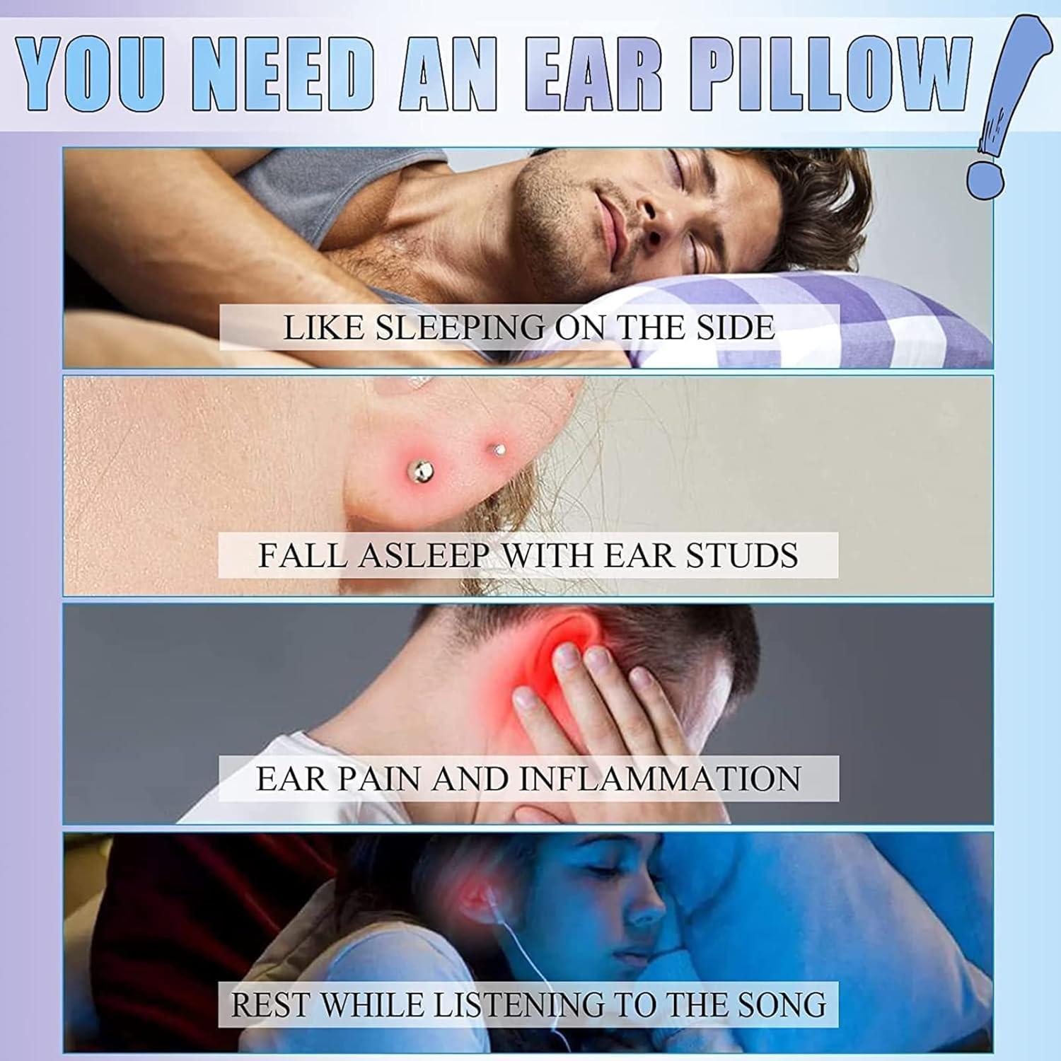 HSRG Ear Piercing Cushion for Side Sleepers | Pain Relief from Ear ...