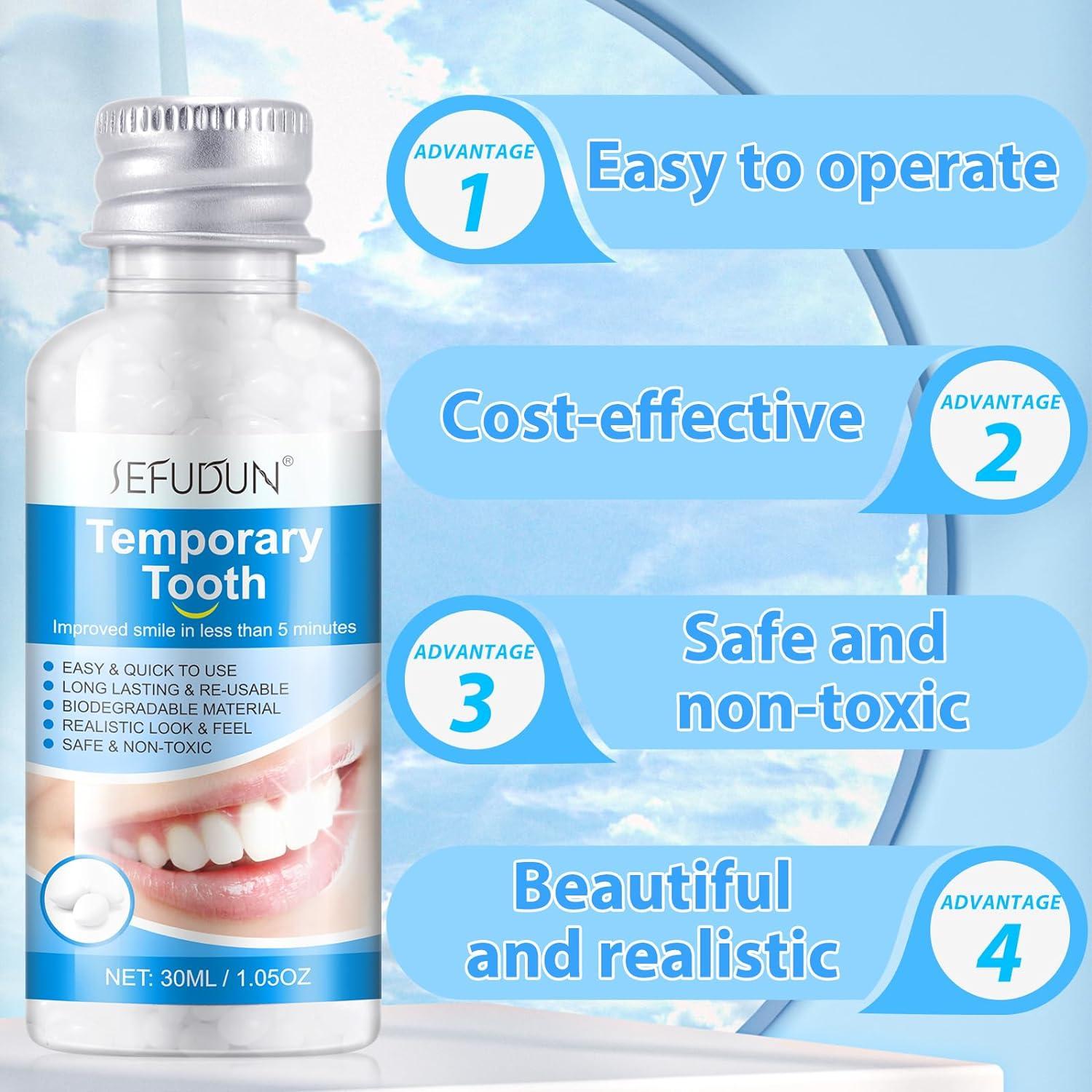 Temporary Tooth Filling Repair Kit with 4 Dental Tools - Safe & Re ...