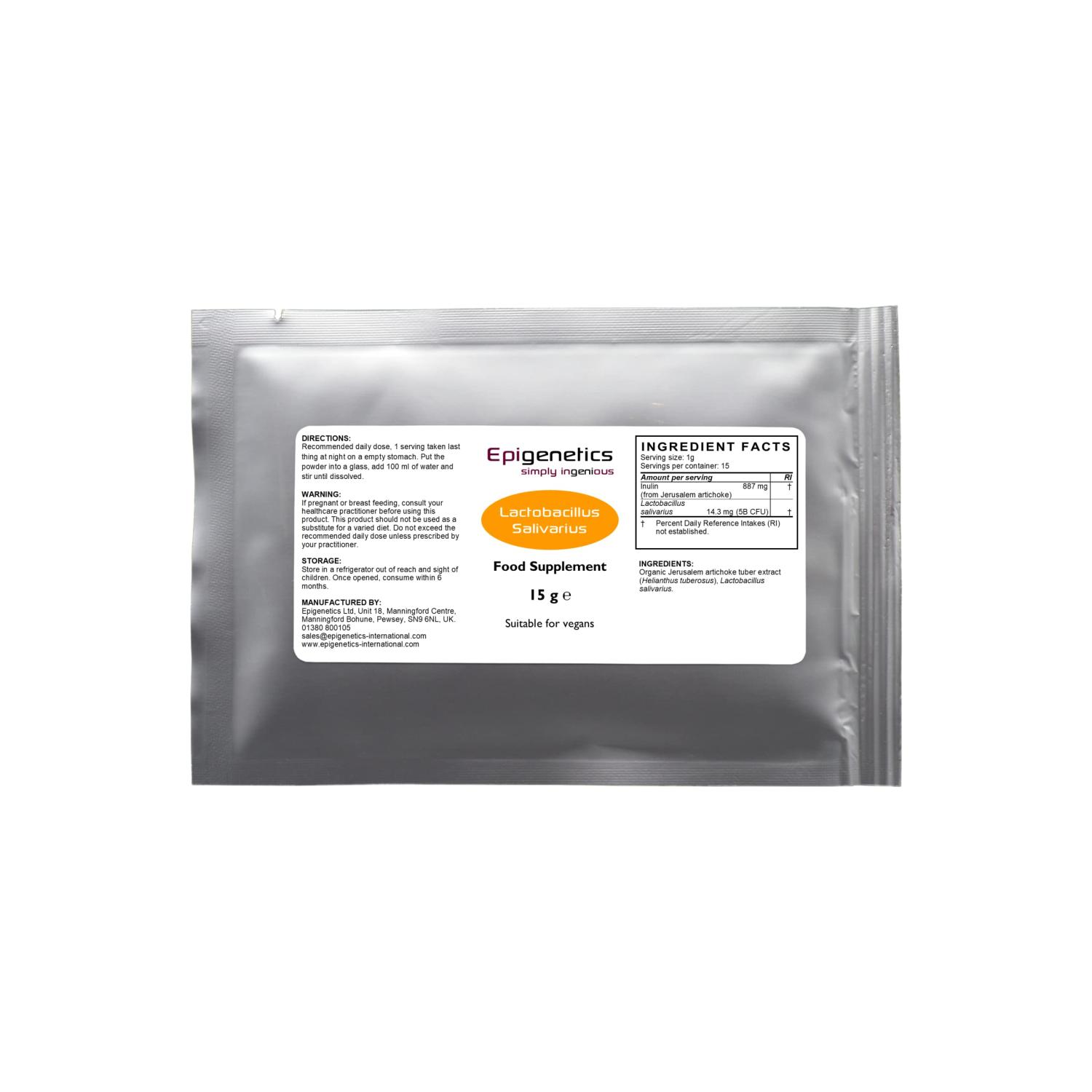 Lactobacillus Salivarius 15g | 5 Billion CFU Probiotic + Jerusalem ...