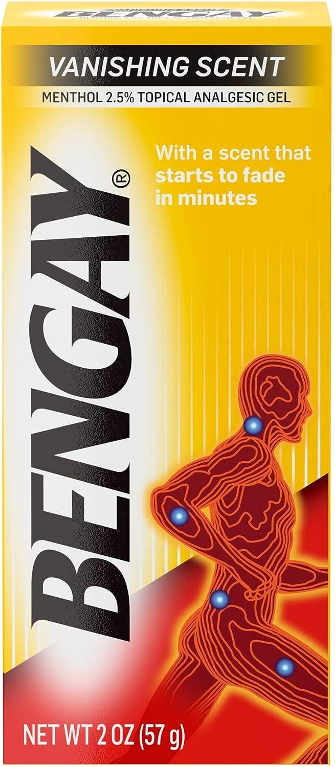 Bengay Menthol Pain Relieving Gel Vanishing Scent - 2 oz | Fast-Acting ...