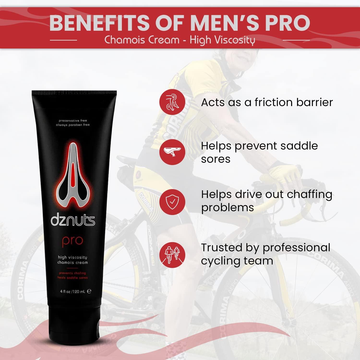 dznuts Men's Pro Chamois Cream Anti -Chafing Cream for Saddle Sores ...