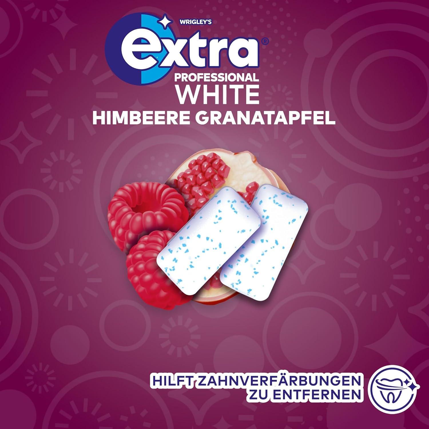 Buy Extra Professional White Chewing Gum - Raspberry Pomegranate Flavor ...