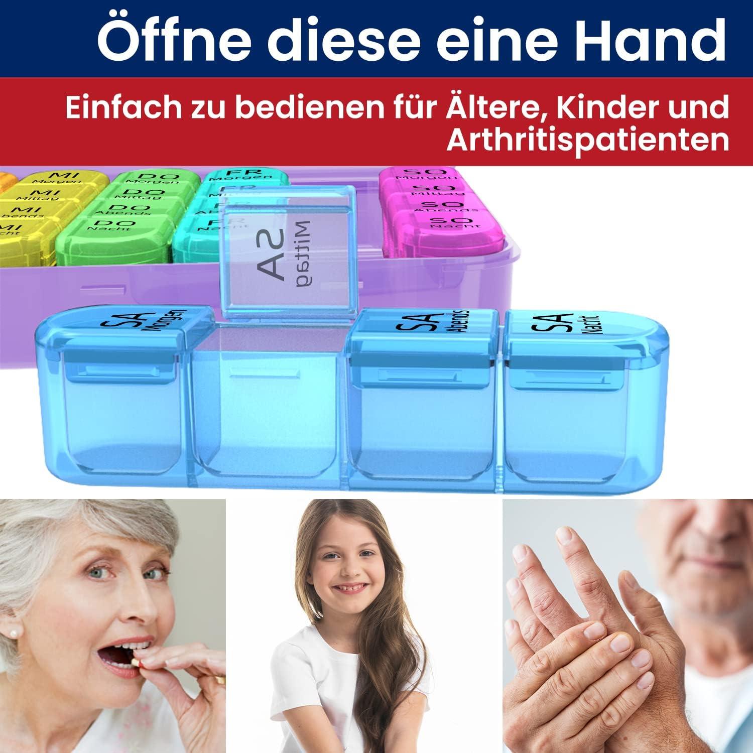 Doruimi 7-Day Pill Box for Kids & Seniors - Large Compartment ...