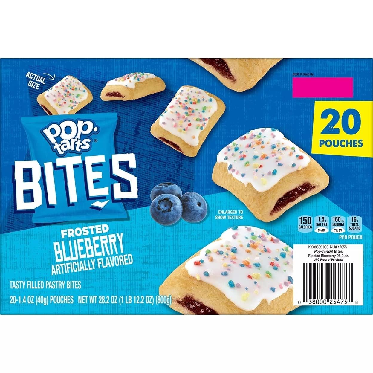 Pop-Tarts Bites 20ct Frosted Blueberry 1.4oz - Delicious Breakfast ...