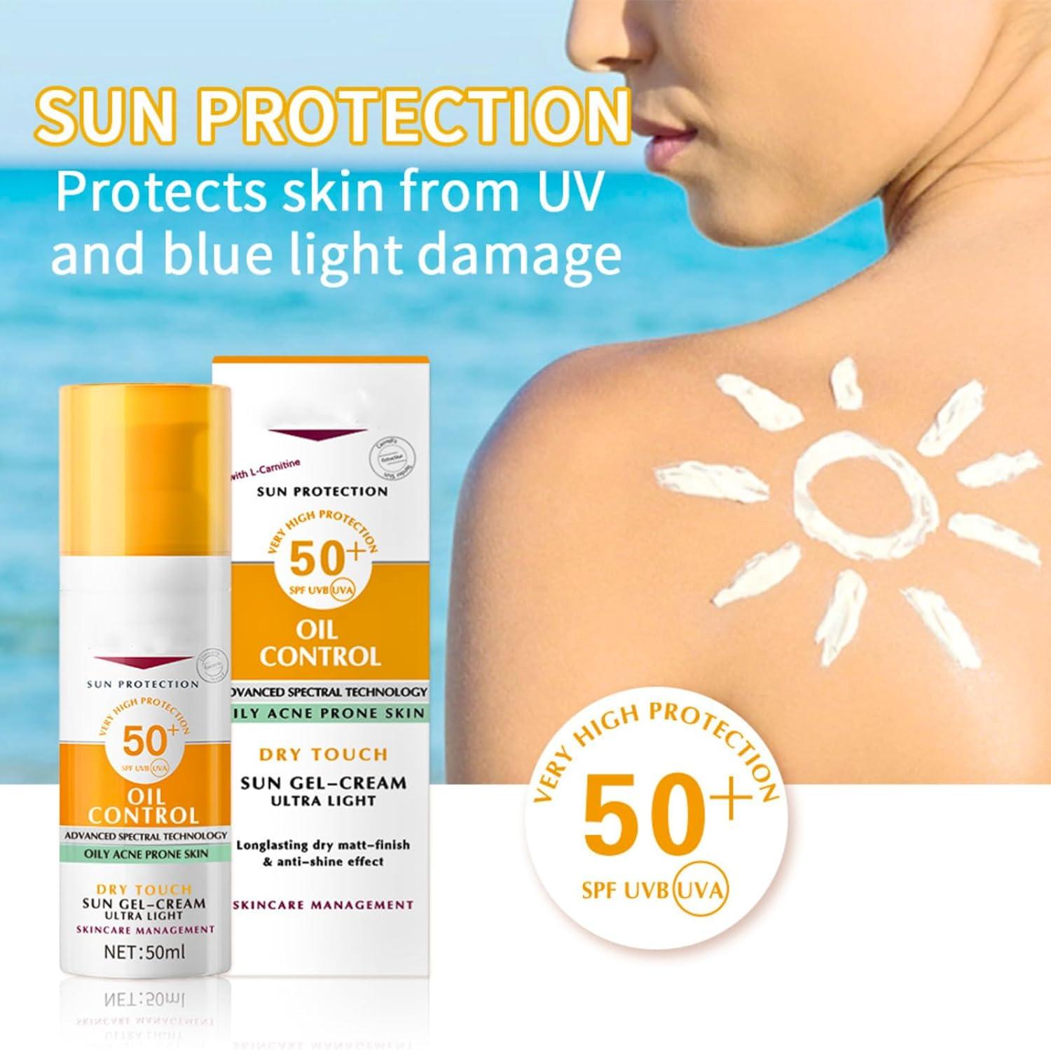Sunscreen SPF 50+ Sun Cream SPF 50+ Oil Control Face Sun Cream SPF 50 ...