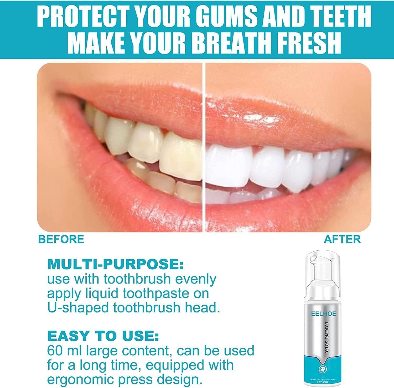 Intensive Stain Removal Toothpaste Set - Deep Cleaning Foam with Baking ...