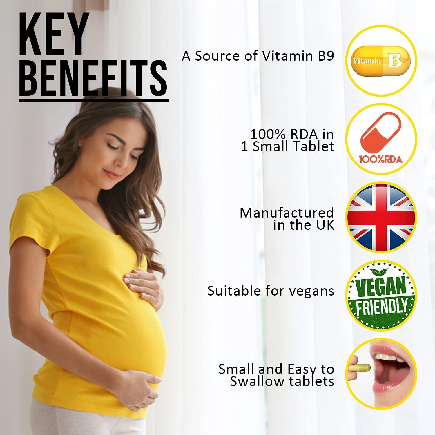 Nuke Nutrition Folic Acid 400mcg Tablets - 365 Count - Pre-Pregnancy ...