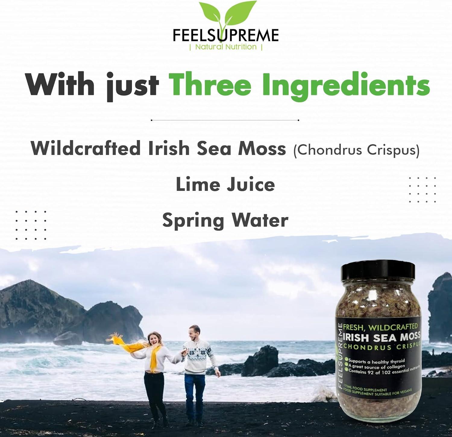 Supreme Fresh Sea Moss Gel 175ml | Wildcrafted from Irish Waters | 100% ...