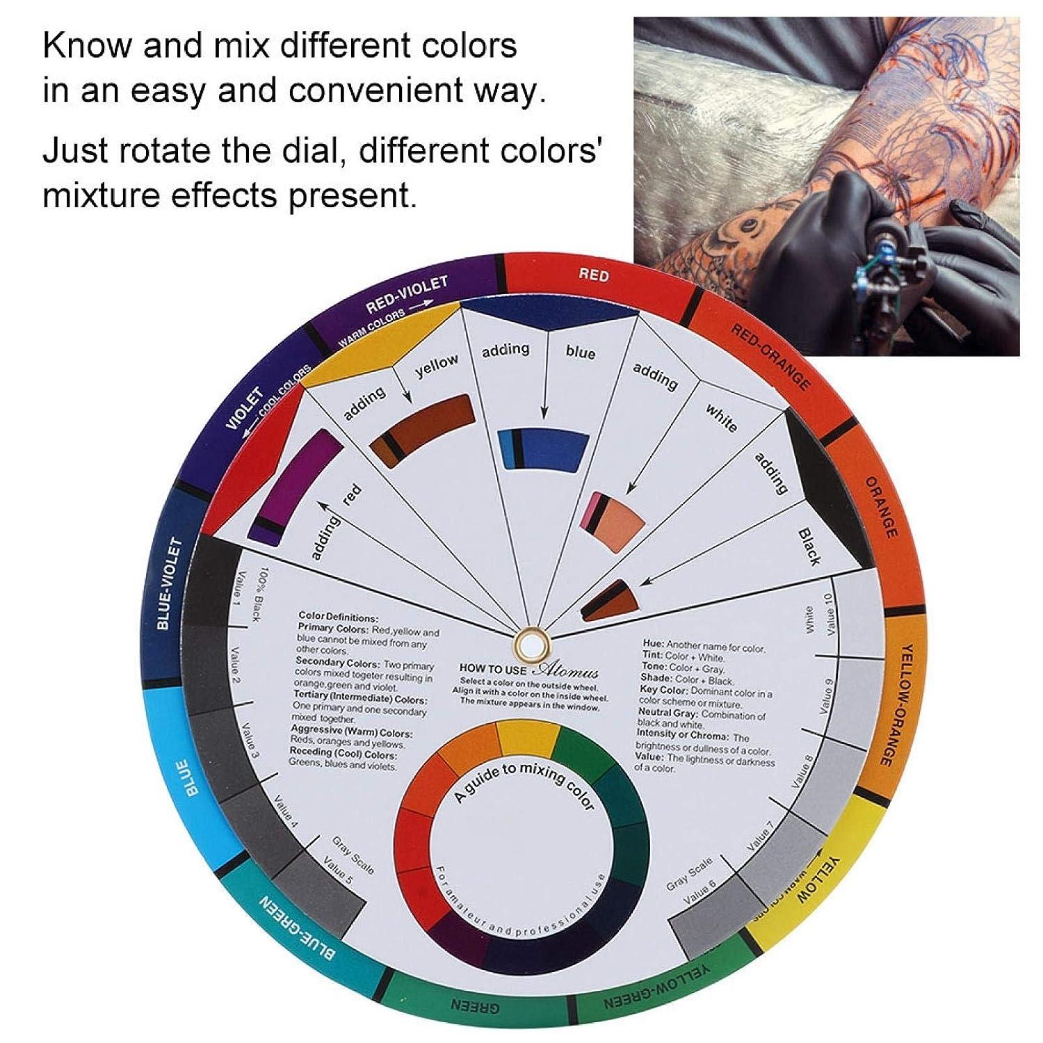 Multi-Color Tattoo Color Wheel Guide for Art Classroom & Business | Buy ...