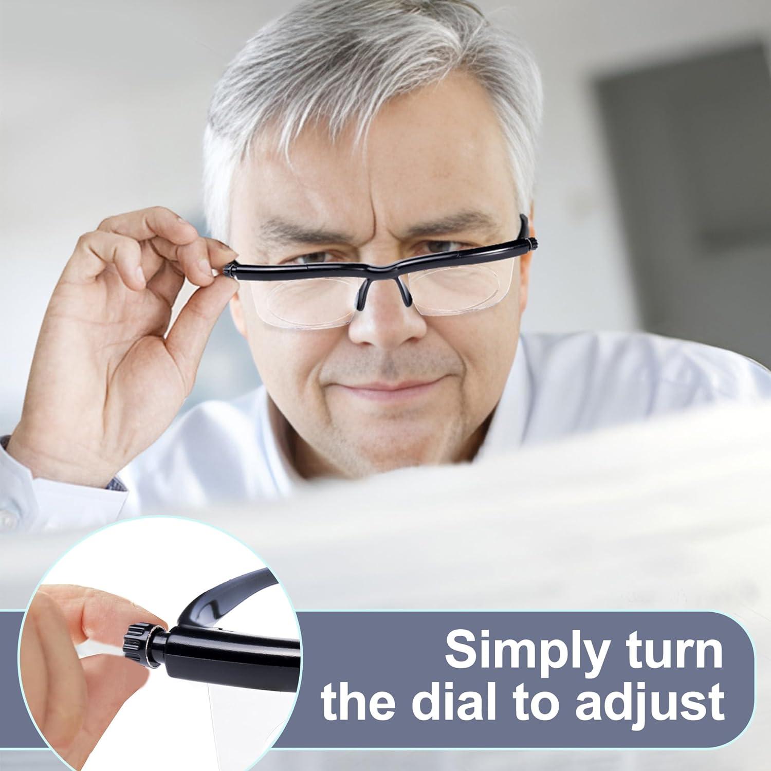 SKYWAY Focus Adjustable Glasses Dial Vision TR90 Frame Focal Adjustable ...
