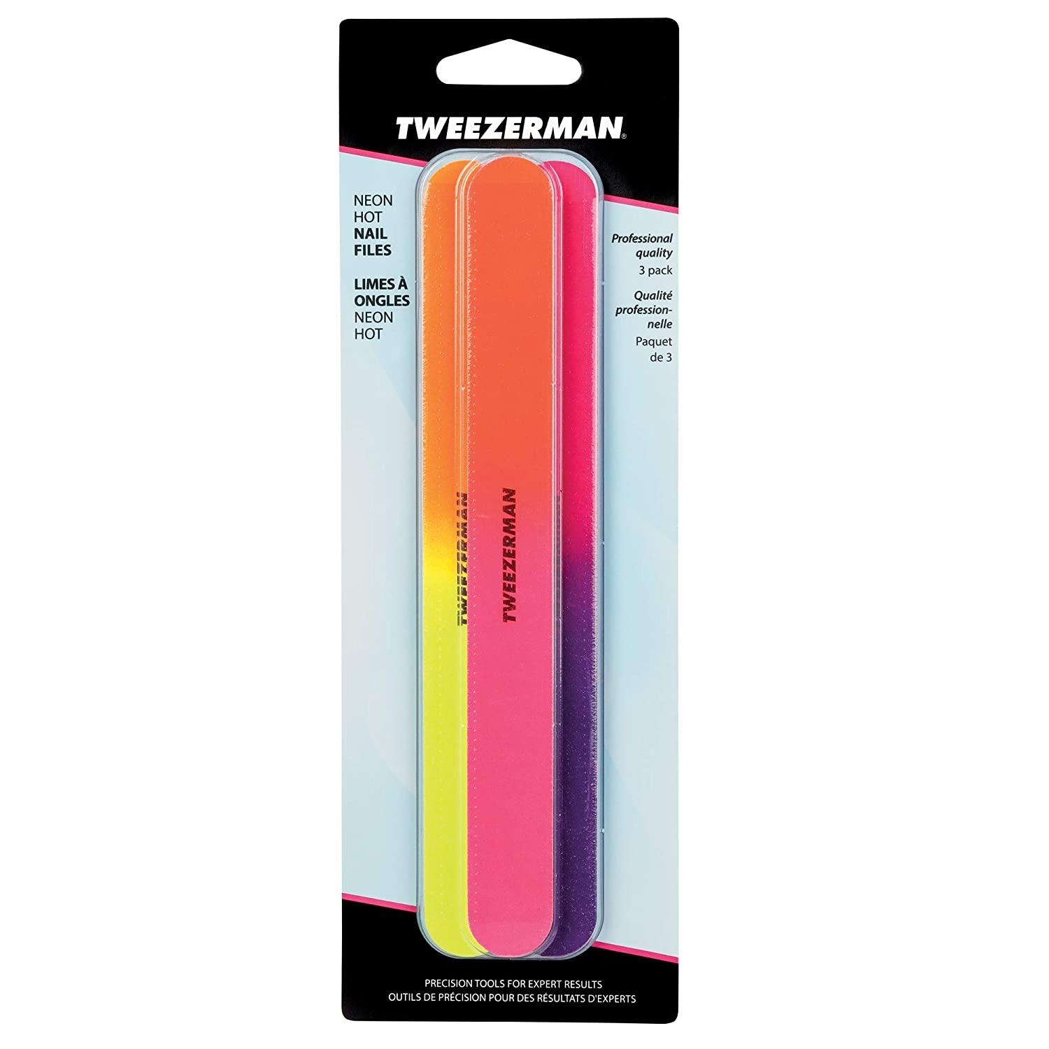 Tweezerman Neon Hot Nail Files - Set of 3 Assorted Files | Buy Now with ...