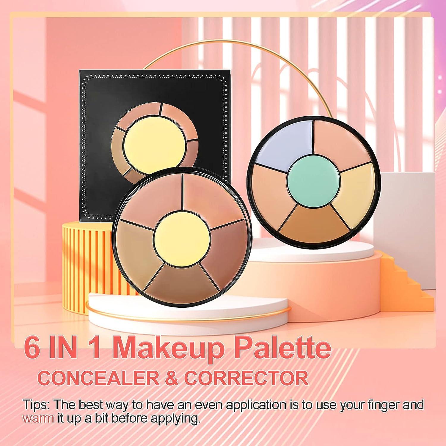 6 in 1 Color Corrector Palette for Dark Circles & Redness - Full ...