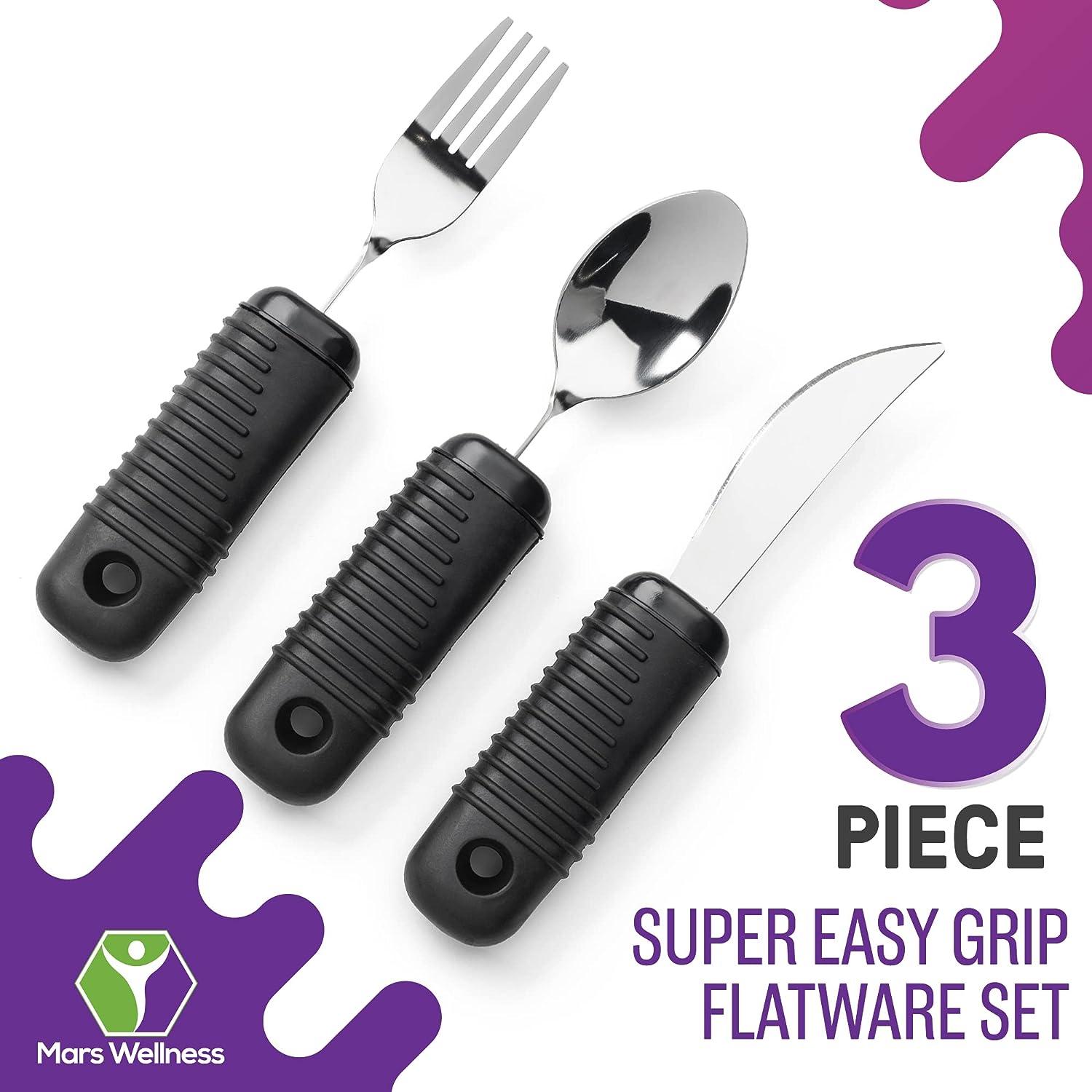 Mars Wellness Weighted Utensils Set - 3-Piece Heavy Duty Stainless ...