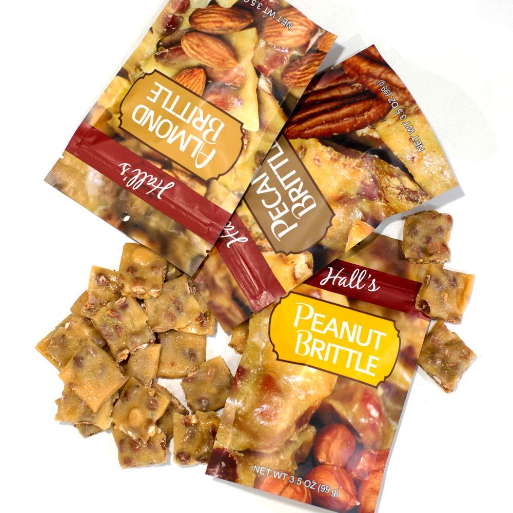 Hall's Assorted Brittle Variety Pack - 3.5 Oz Bags (Pack of 3) - Peanut ...