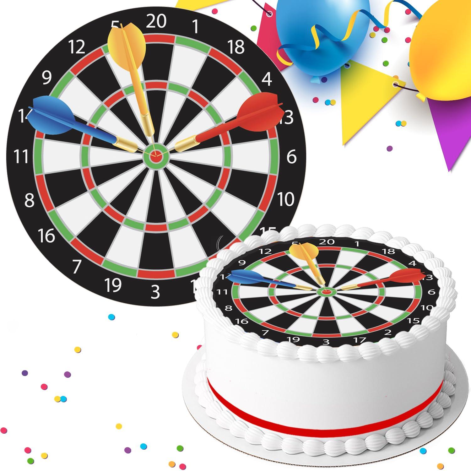 DARTS BIRTHDAY PARTY EDIBLE ICING CAKE TOPPER DECORATION E803 | Buy Now ...
